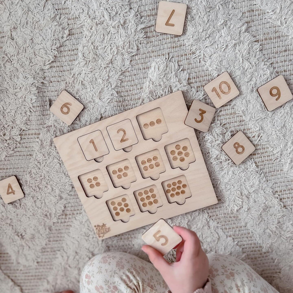 Number Puzzle Match Board | Educational Toys | My Luxeve